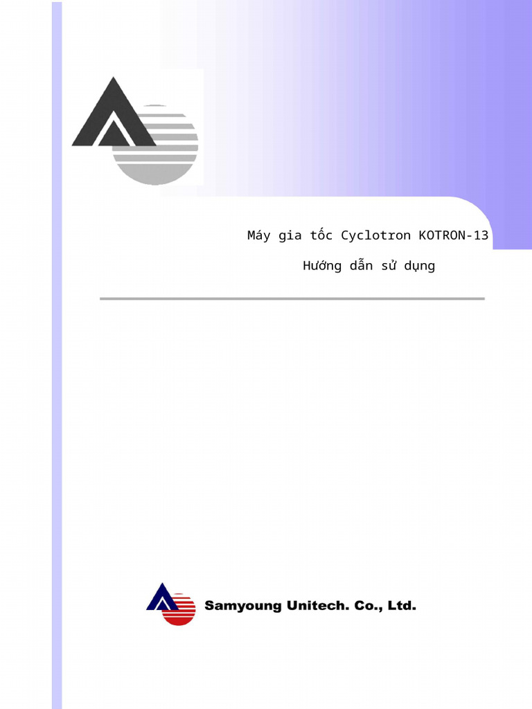 Cyclotron KOTRON-13 Operation Manual | PDF