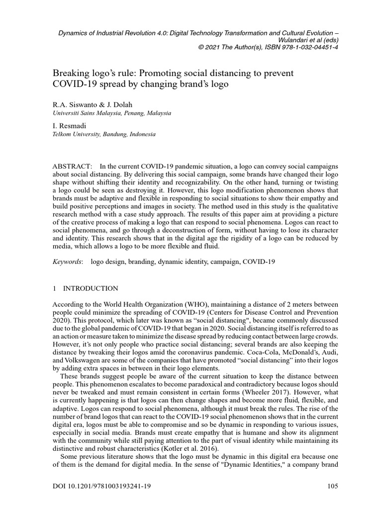 Breaking Logos Rule Promoting Social Distancing t | PDF | Brand | Logos