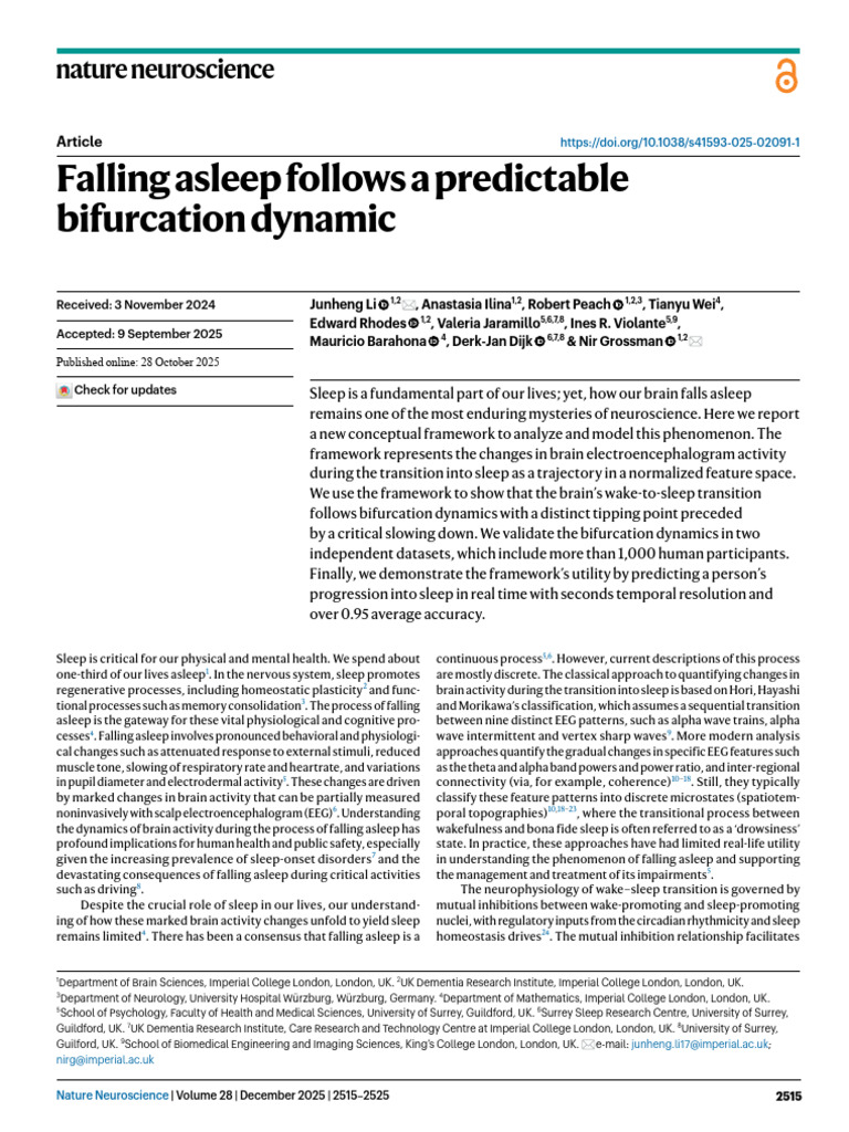 s41593-025-02091-1 | PDF | Sleep | Electroencephalography