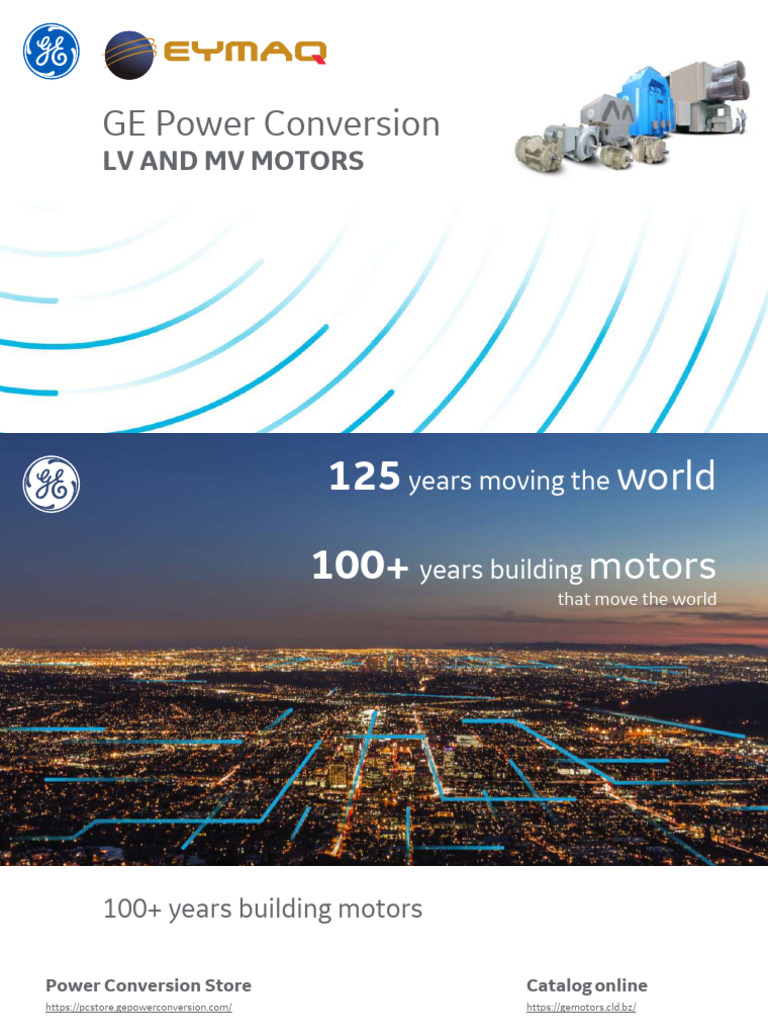 GE LV and MV Motors Overview | PDF | Electric Motor | Electric Power