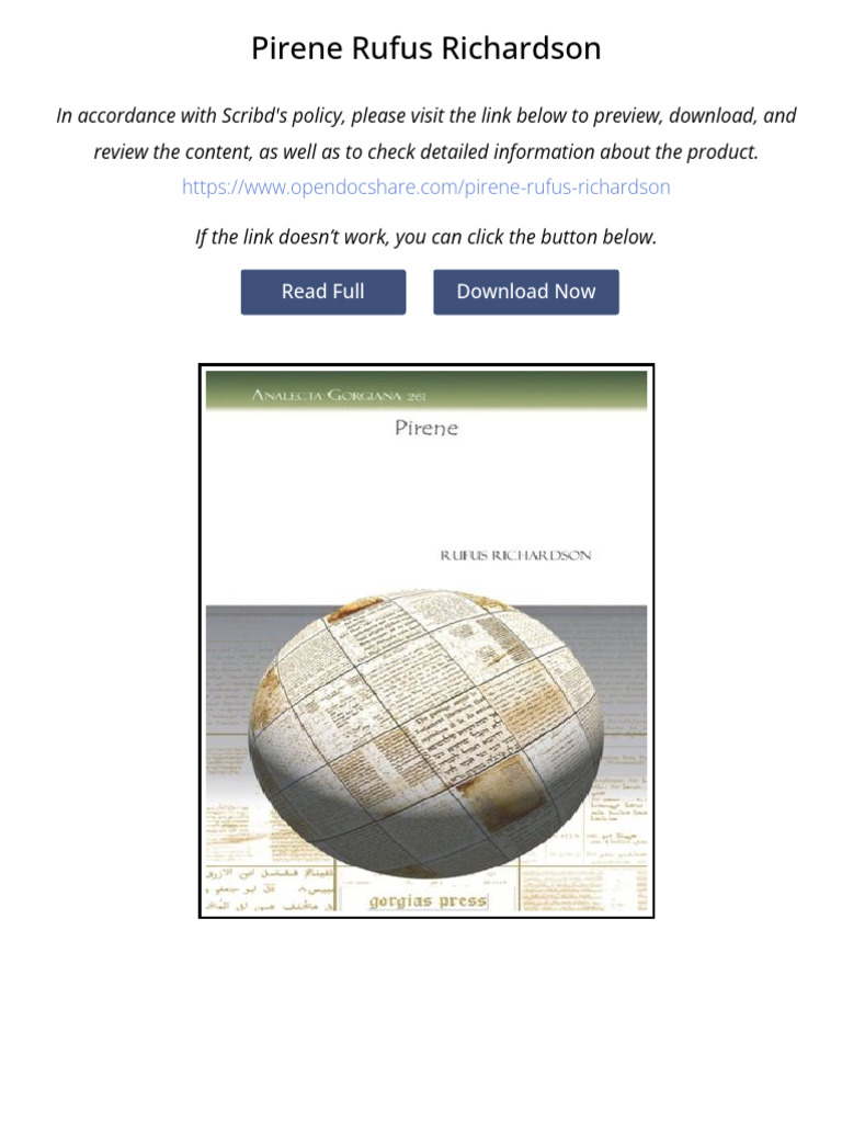 Pirene Rufus Richardson | PDF | Electronic Paper Technology | Written ...