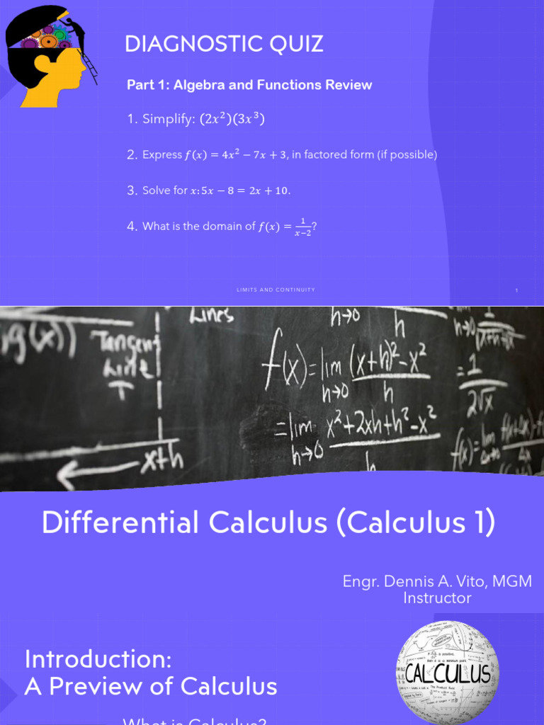 Calculus Limits and Continuity Quiz | PDF | Calculus | Continuous Function