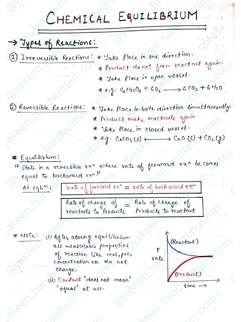 Chemical Equilibrium | PDF