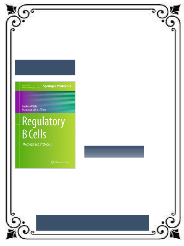 Regulatory B Cells Methods and Protocols 1st Edition Gaetano Vitale ...
