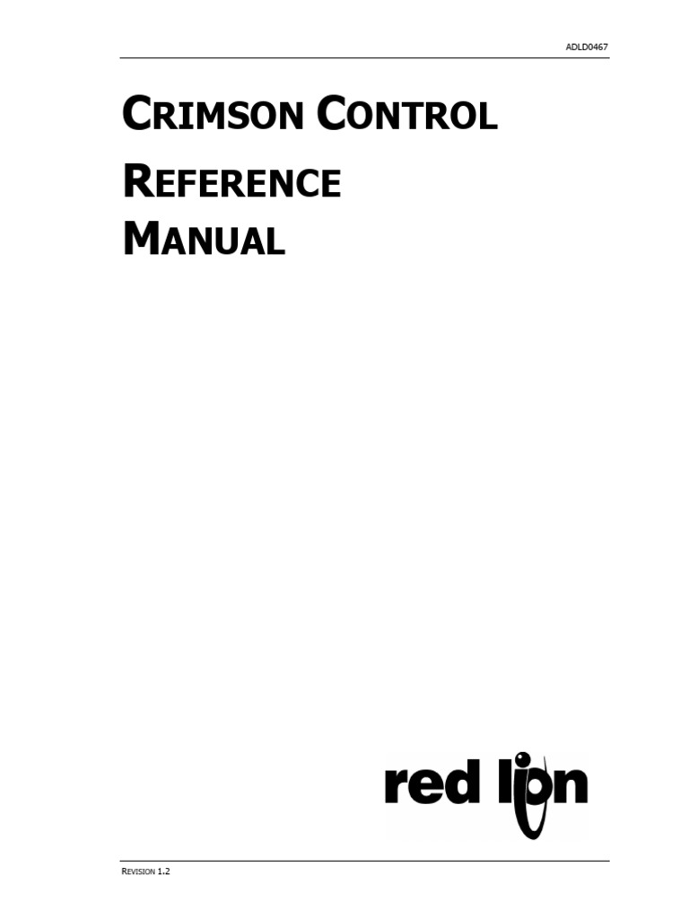 Crimson Control Reference Manual | PDF | Boolean Data Type | Data Type
