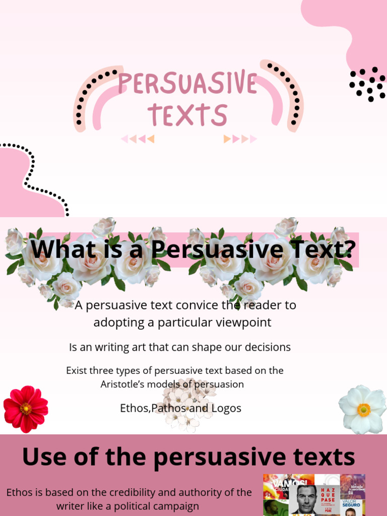 Understanding Persuasive Texts and Structure | PDF