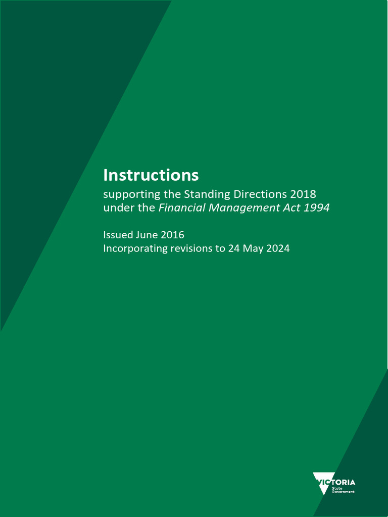 Standing Directions 2018 Instructions | PDF