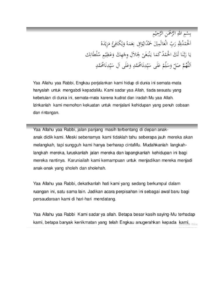 Contoh Doa Wisuda | PDF