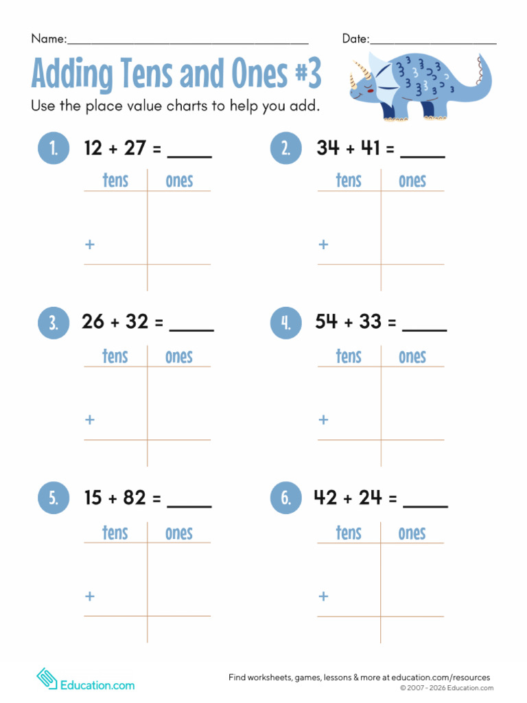 Adding Tens and Ones 3 | PDF