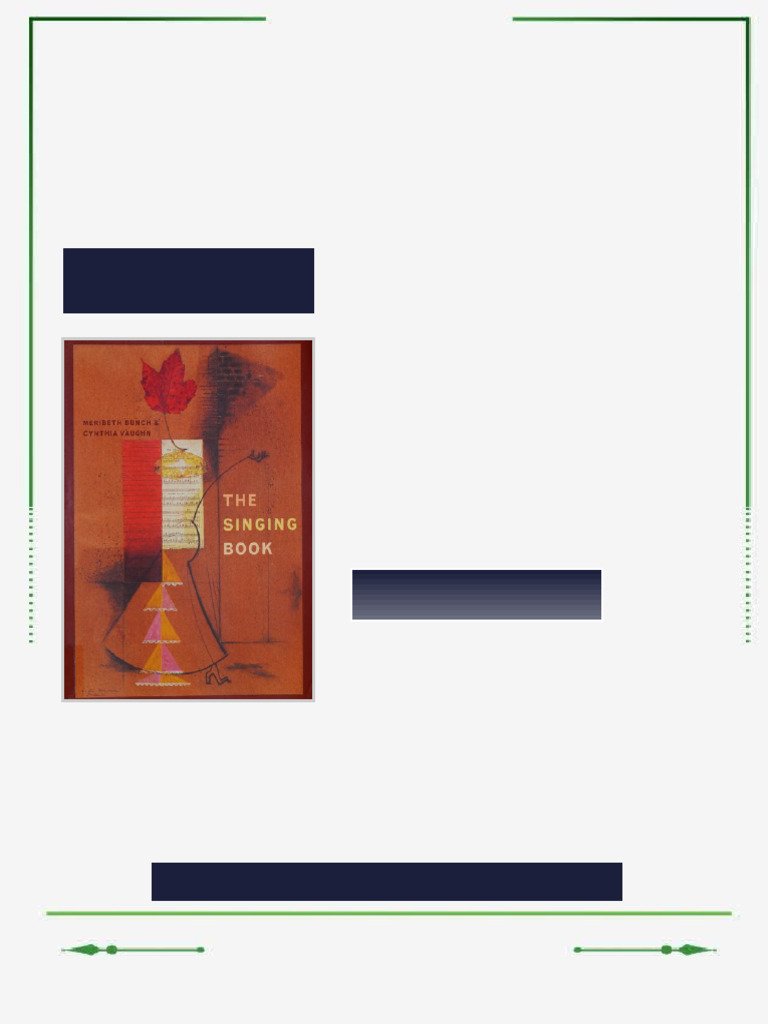 The Singing Book 1st Edition Meribeth Bunch and Cynthia Vaughn Ebook ...