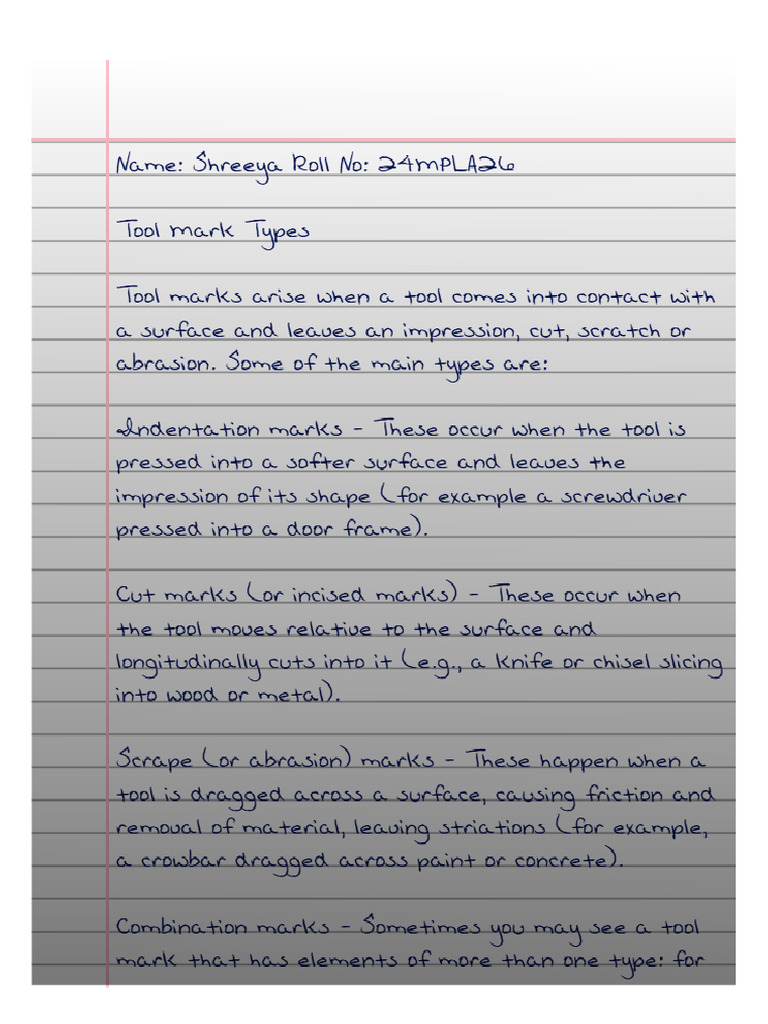 Tool Marks Scan | PDF