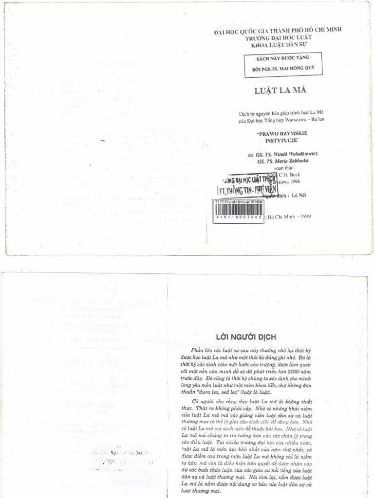 Gtrinh Luật La Mã. LN | PDF