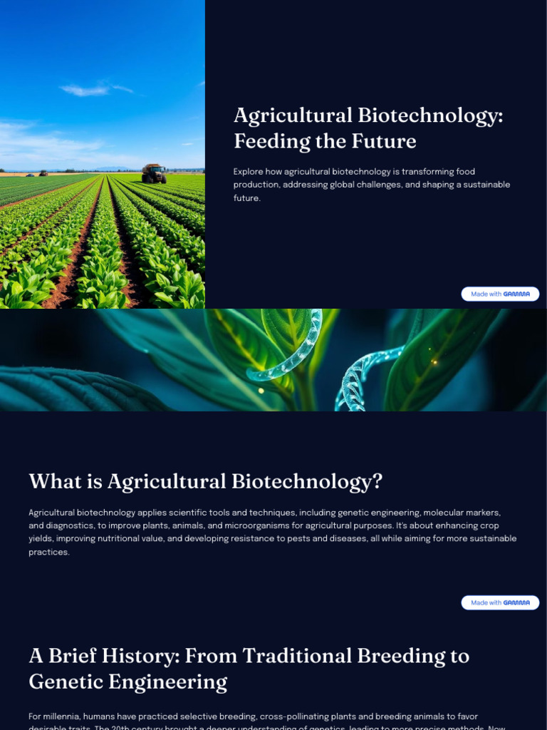 Agricultural Biotechnology Feeding The Future | PDF | Biotechnology ...