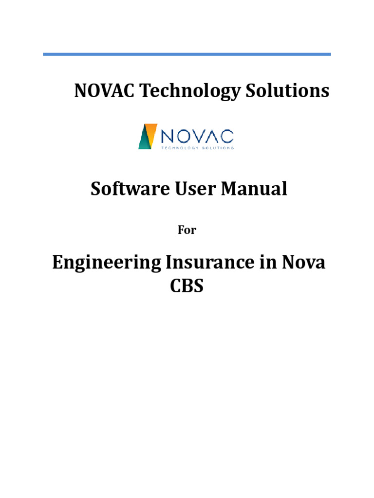 User Manual Engineering Insurance Product 1.0 | PDF | Insurance | User ...