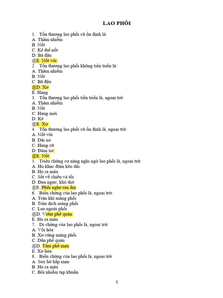 Trắc Nghiêm Lao Theo Bài | PDF