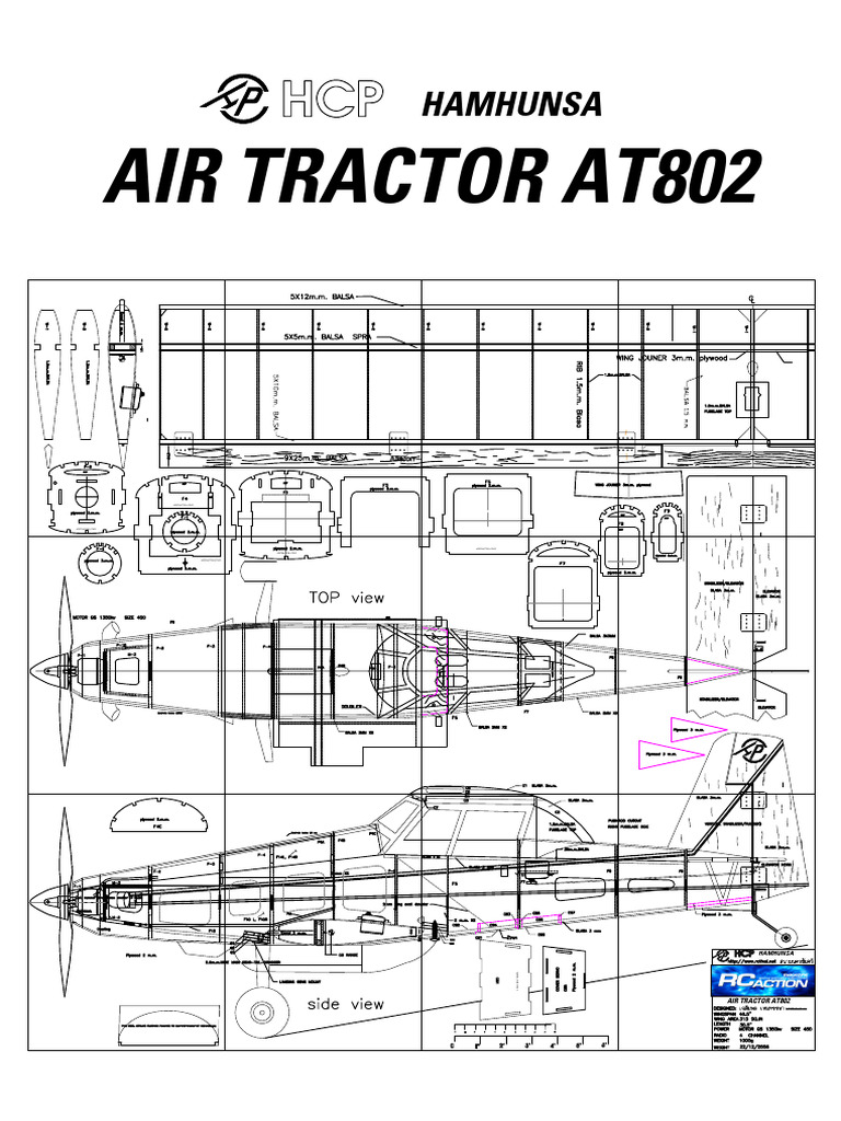Balsa Wood Specifications for AT802 Model | PDF | Aviation | Aircraft