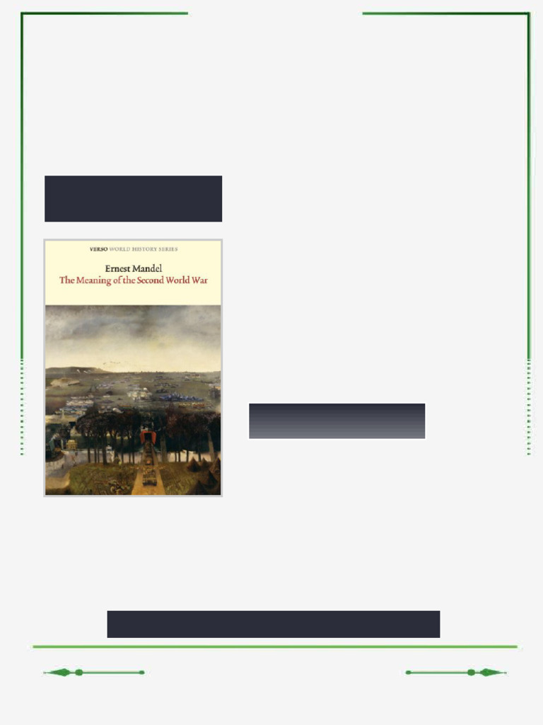 The Meaning of The Second World War Ernest Mandel Ebook Synced Digital ...