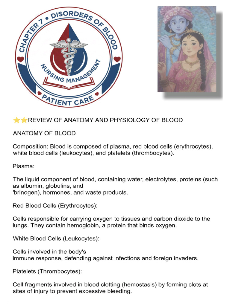 Blood Disorders ADULT HEALTH NURSING. | PDF