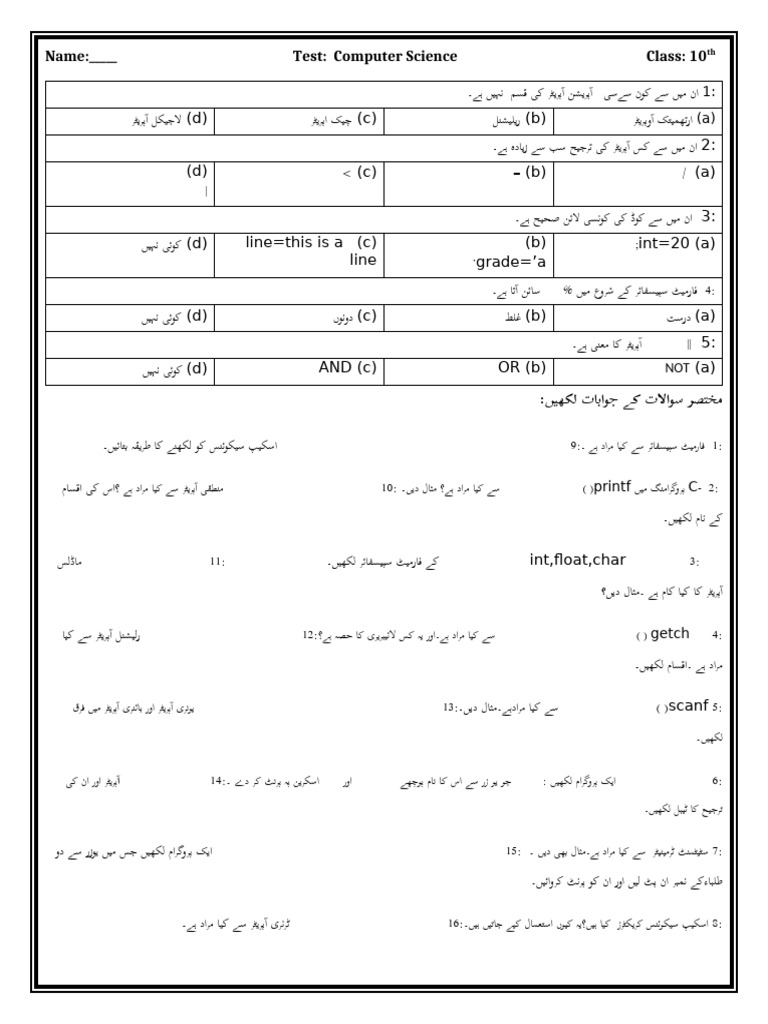 10th Class Computer S | PDF