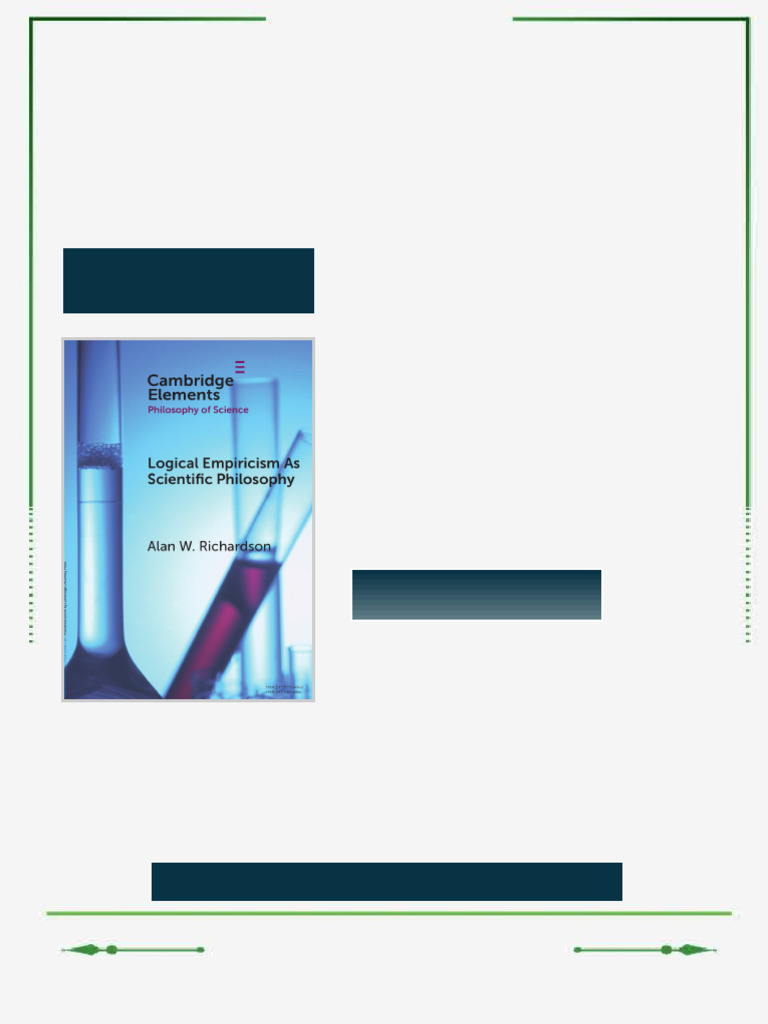 Logical Empiricism As Scientific Philosophy Alan Richardson Ebook Quick ...