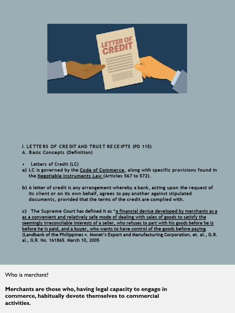 Understanding Letters of Credit and Trust Receipts | PDF | Letter Of ...