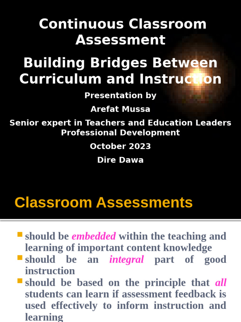 continous classroom assessment (1) | PDF | Educational Assessment ...