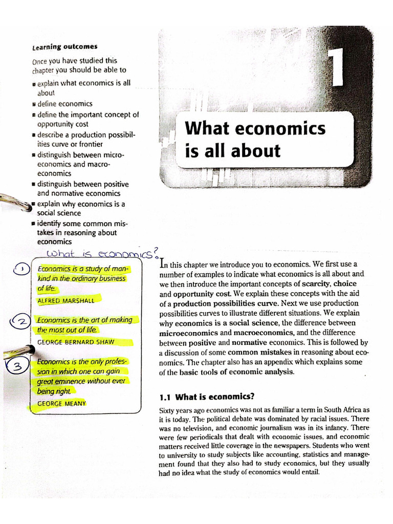 What is Economics Pages 1 to 5 Book_1 | PDF
