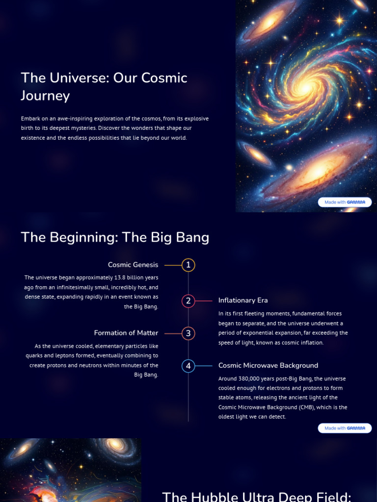 The Universe Our Cosmic Journey | PDF | Universe | Galaxy