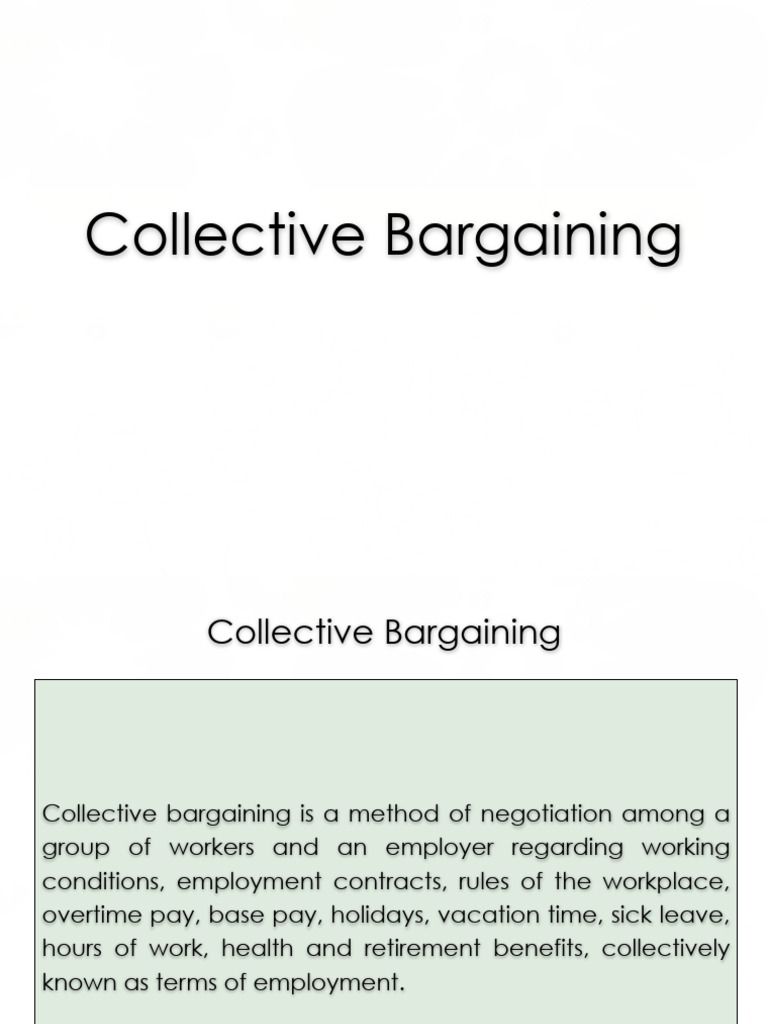 Understanding Collective Bargaining Process | PDF | Collective ...