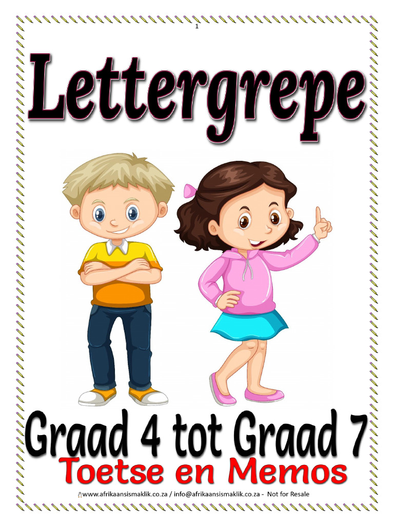 Graad 4 7 USE WEB Lettergrepe Toetse en Memos | PDF