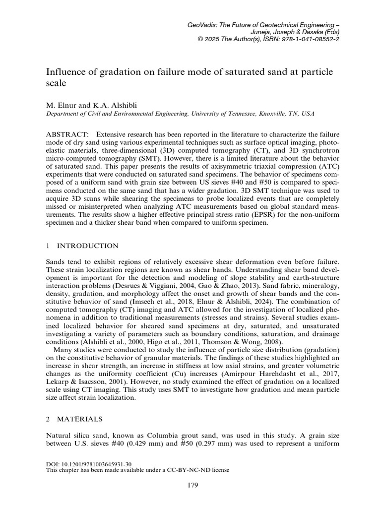 Gradation Effects on Saturated Sand Failure | PDF | Sand | Stress ...