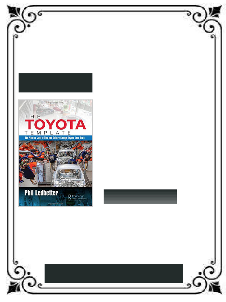 The Toyota Template The Plan For Just in Time and Culture Change Beyond ...
