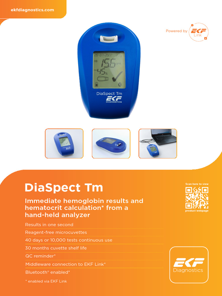 Handheld Hemoglobin Analyzer: DiaSpect Tm | PDF | Hematology | Blood