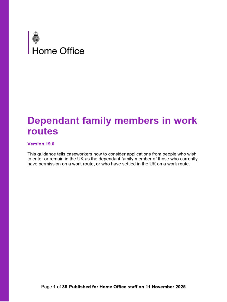Guidance on Dependant Family Members | PDF | Travel Visa | Marriage