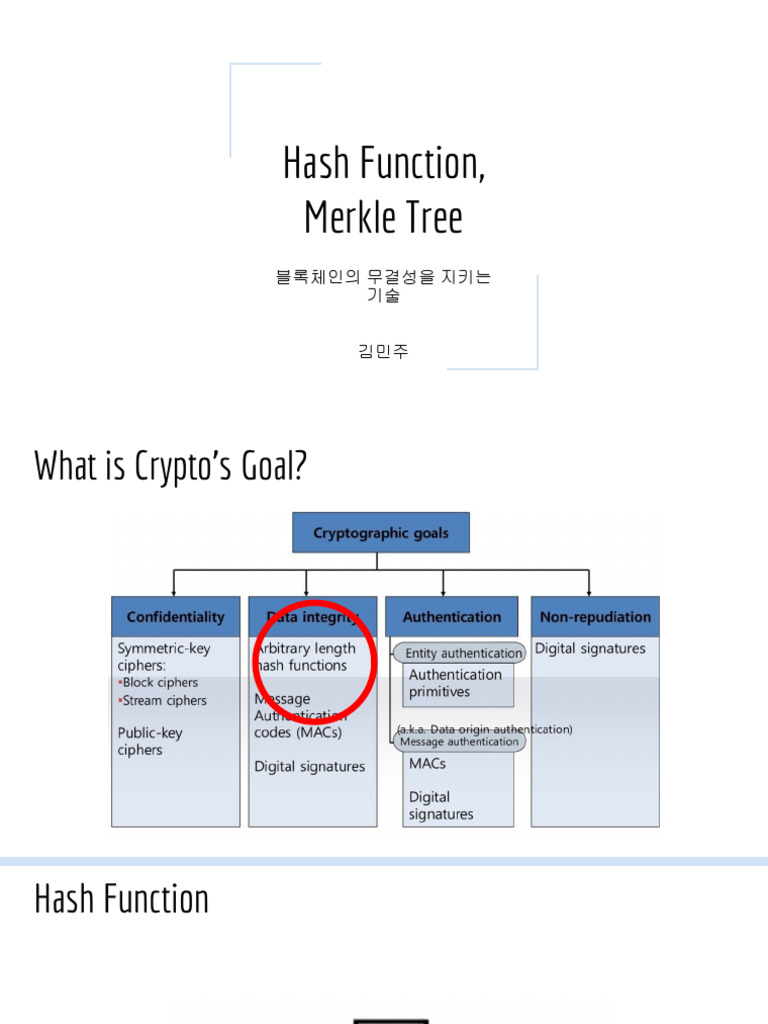 Hash Function, Merkle Tree | PDF