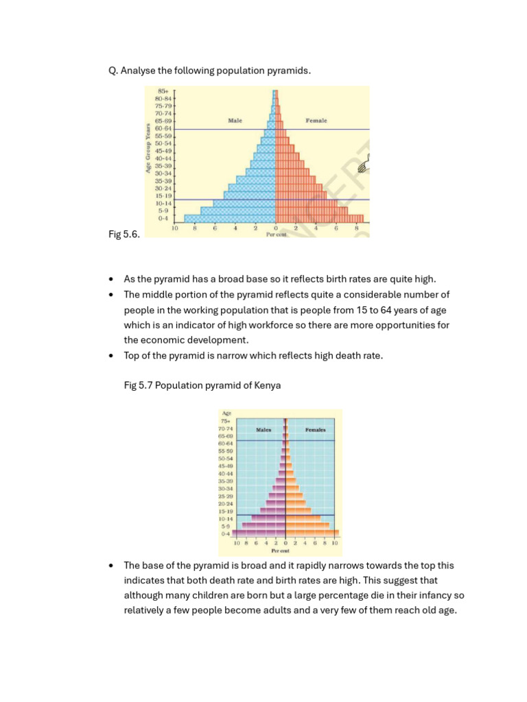Chapter - Human Resources Population Pyramids Interpretation | PDF
