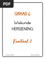 Graad4 Werkopdrag 1 Heelgetalle Vermenigvuldiging en Deling | PDF