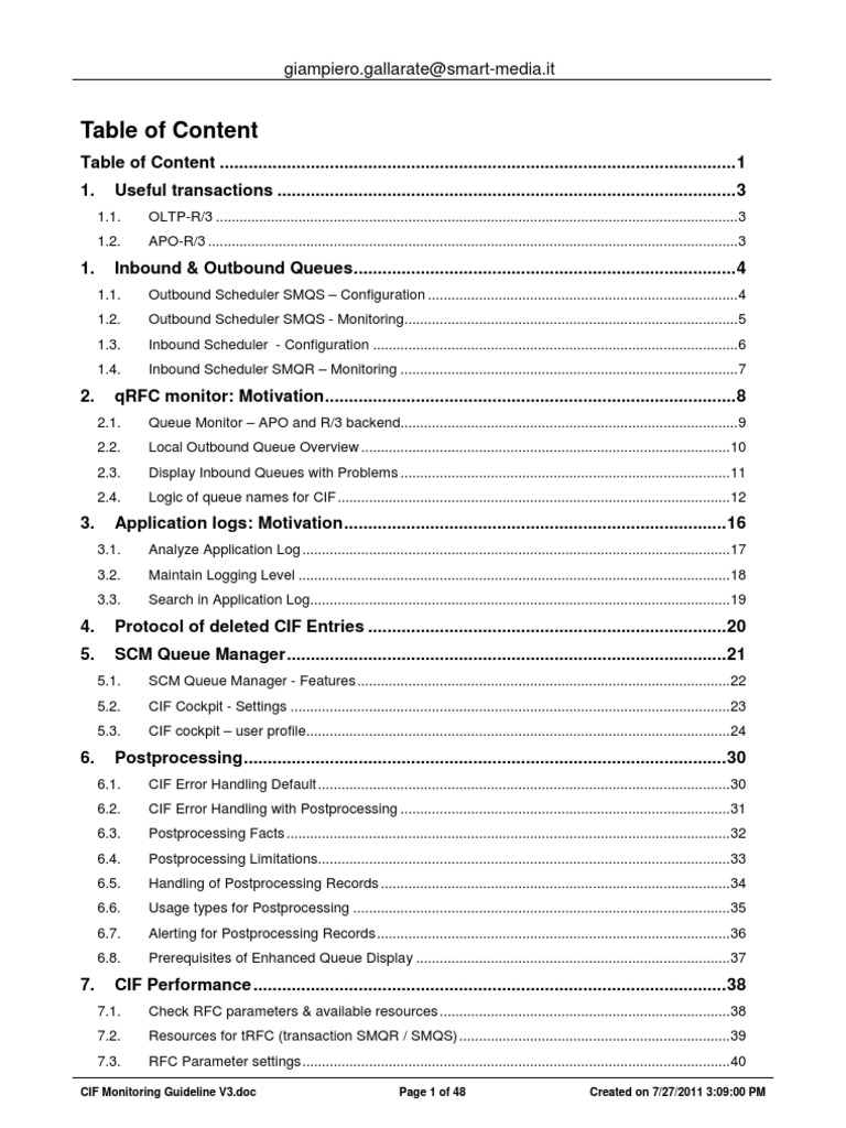 CIF Monitoring Guideline V3 | Download Free PDF | Scheduling (Computing) | Database Transaction