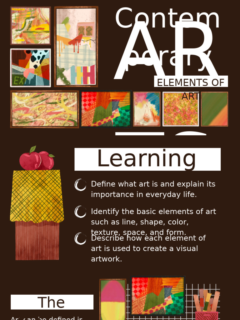 Contemporary Arts Elements of Art Presentation in Brown and ...