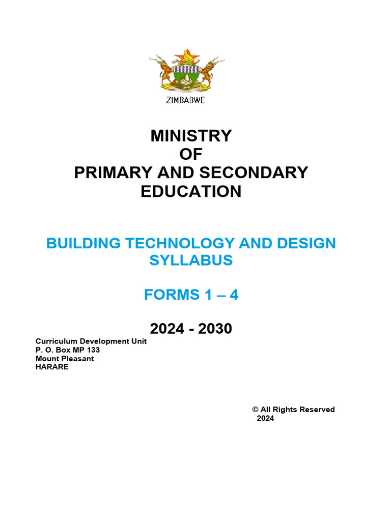 Revised Building Tech & Design Syllabus F1-4 | PDF | Wall | Educational ...