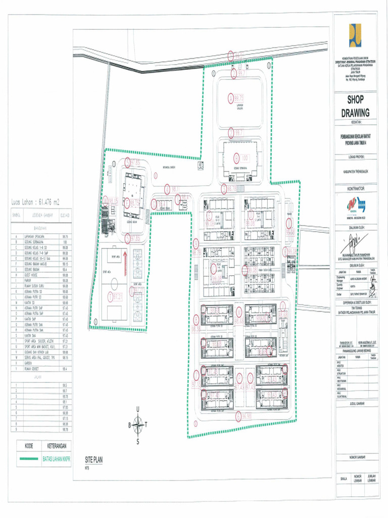 Sd_layout Grading Dan Koordinat Area - Sr2 Trenggalek | PDF