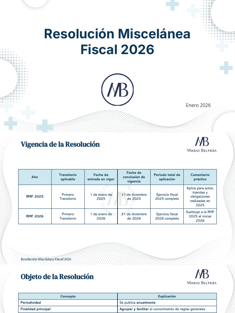 Resolución Miscelánea Fiscal 2026: Detalles Clave | PDF