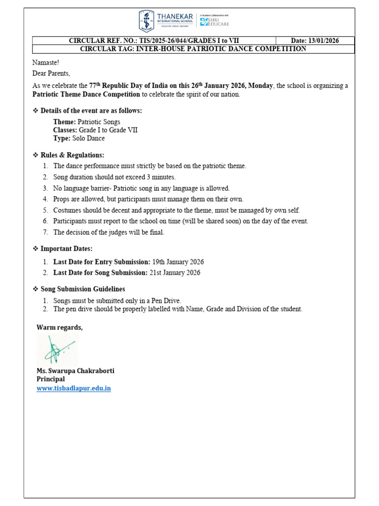 044 Inter House Dance Competition | PDF