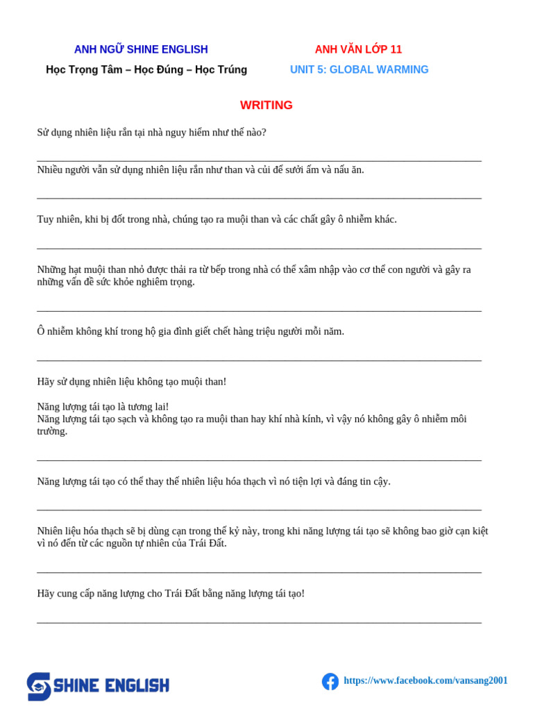 g11-Unit 5 Writing | PDF