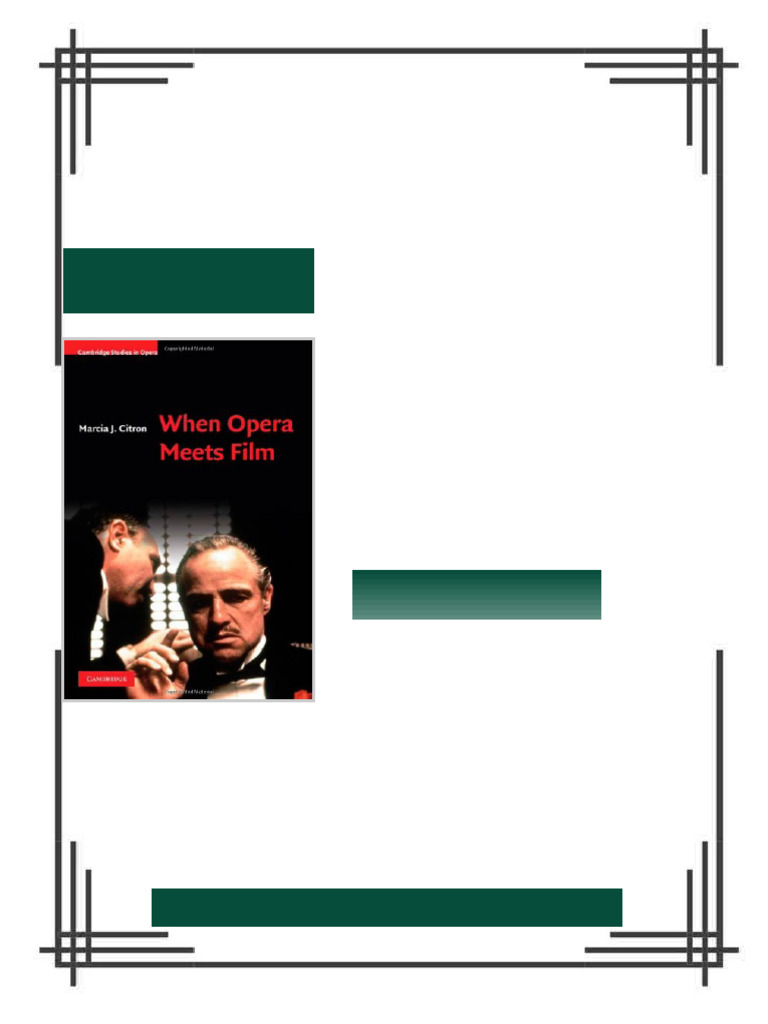 When Opera Meets Film 1st Edition Marcia J. Citron Ebook Lightweight ...