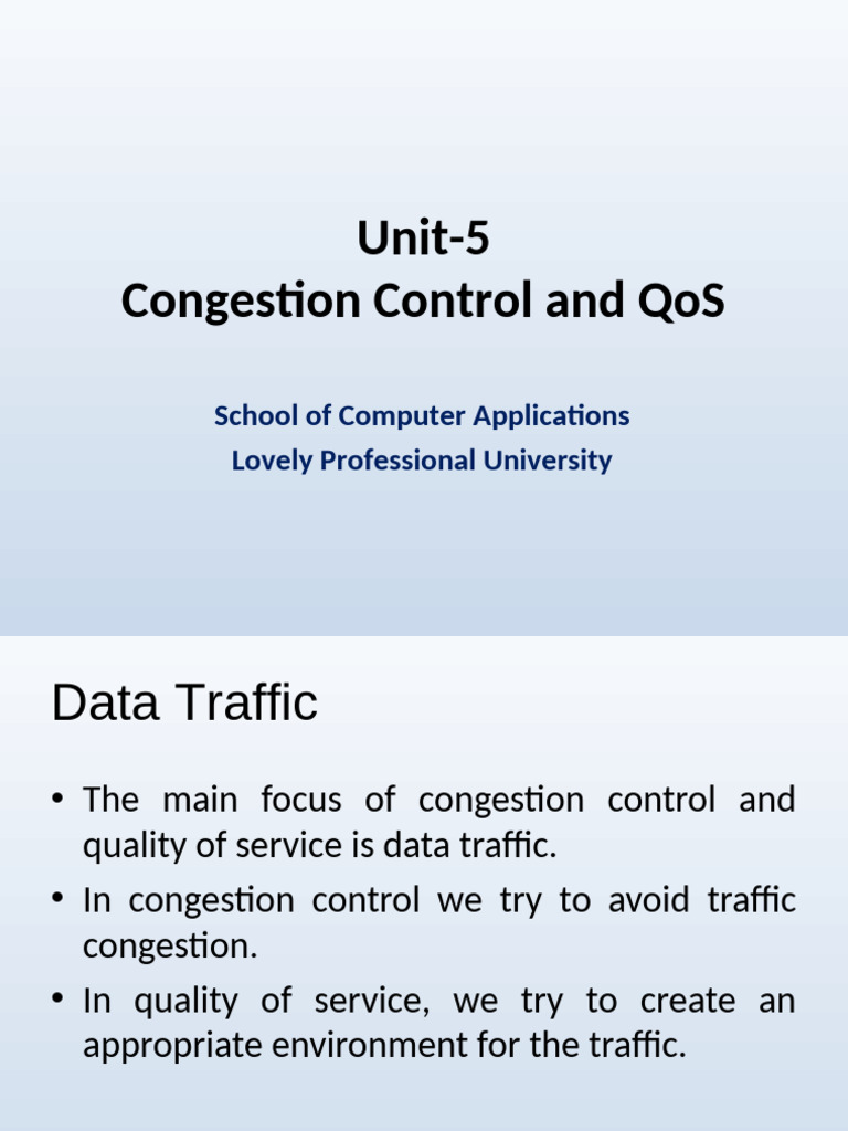 Congestion Control and QoS in Networks | PDF | Network Congestion ...