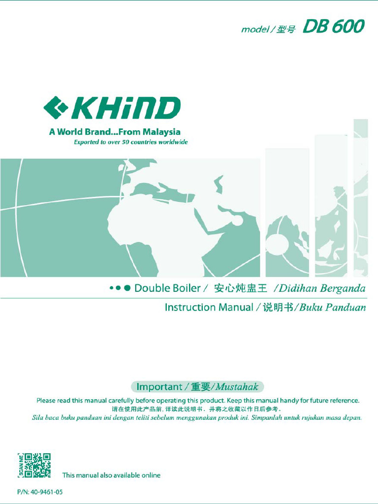 Double Boiler DB 600 IM | PDF