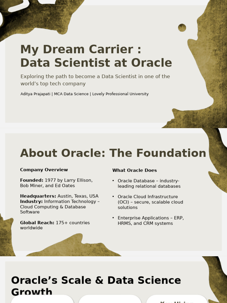 Path to Becoming a Data Scientist at Oracle | PDF | Oracle Corporation ...