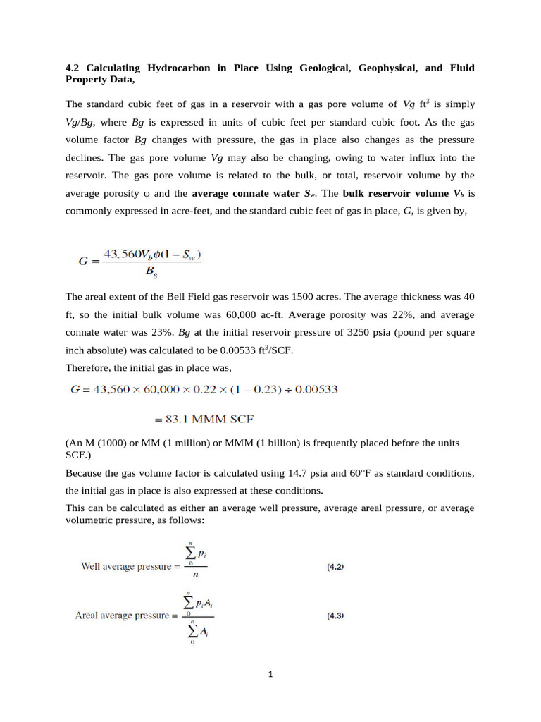 Calculating Gas in Place and Recovery | PDF | Petroleum Reservoir ...