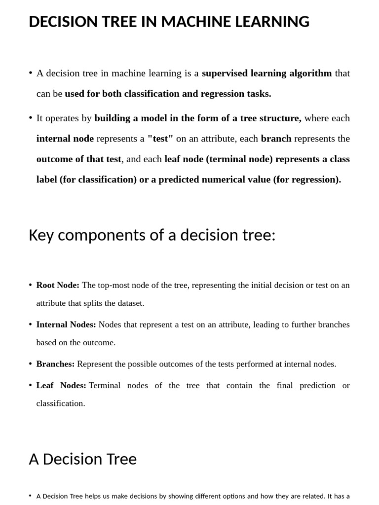 Decision Tree in Machine Learning (Chapt 03) | PDF | Machine Learning ...